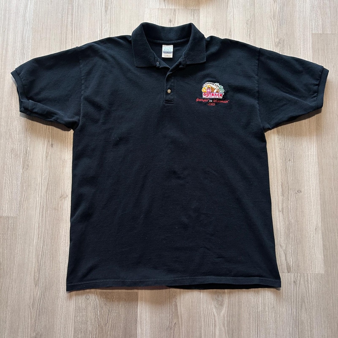 Men's 2005 Outback Bowl Georgia Bulldogs Wisconsin Badgers Black Polo ...