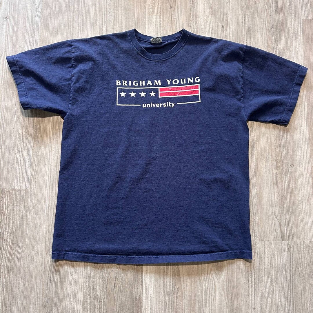 Vintage 90's BYU Cougars Brigham Young University Navy - Etsy