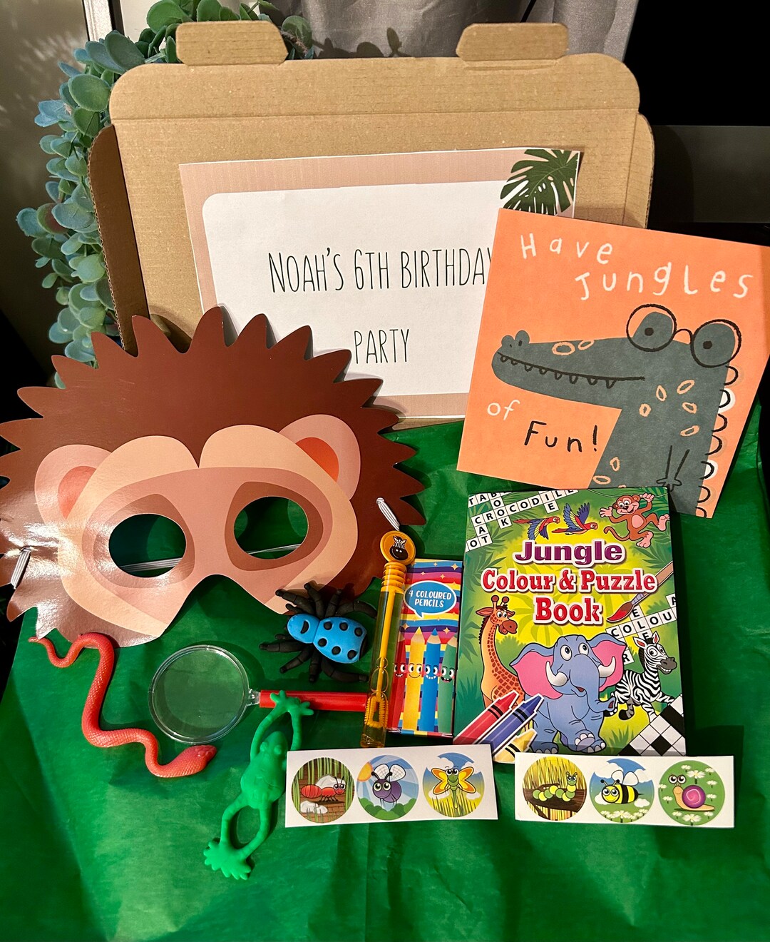 Kids Pre Filled Party Box Jungle Animal Themed Gift Hamper - Etsy UK