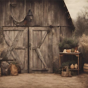 Barn Digital Backdrop: Rustic Farmhouse Decor Instant Download for DIY ...