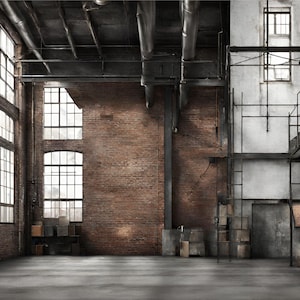 Industrial Loft Digital Backdrop Bundle - Urban Chic Decor, Instant ...