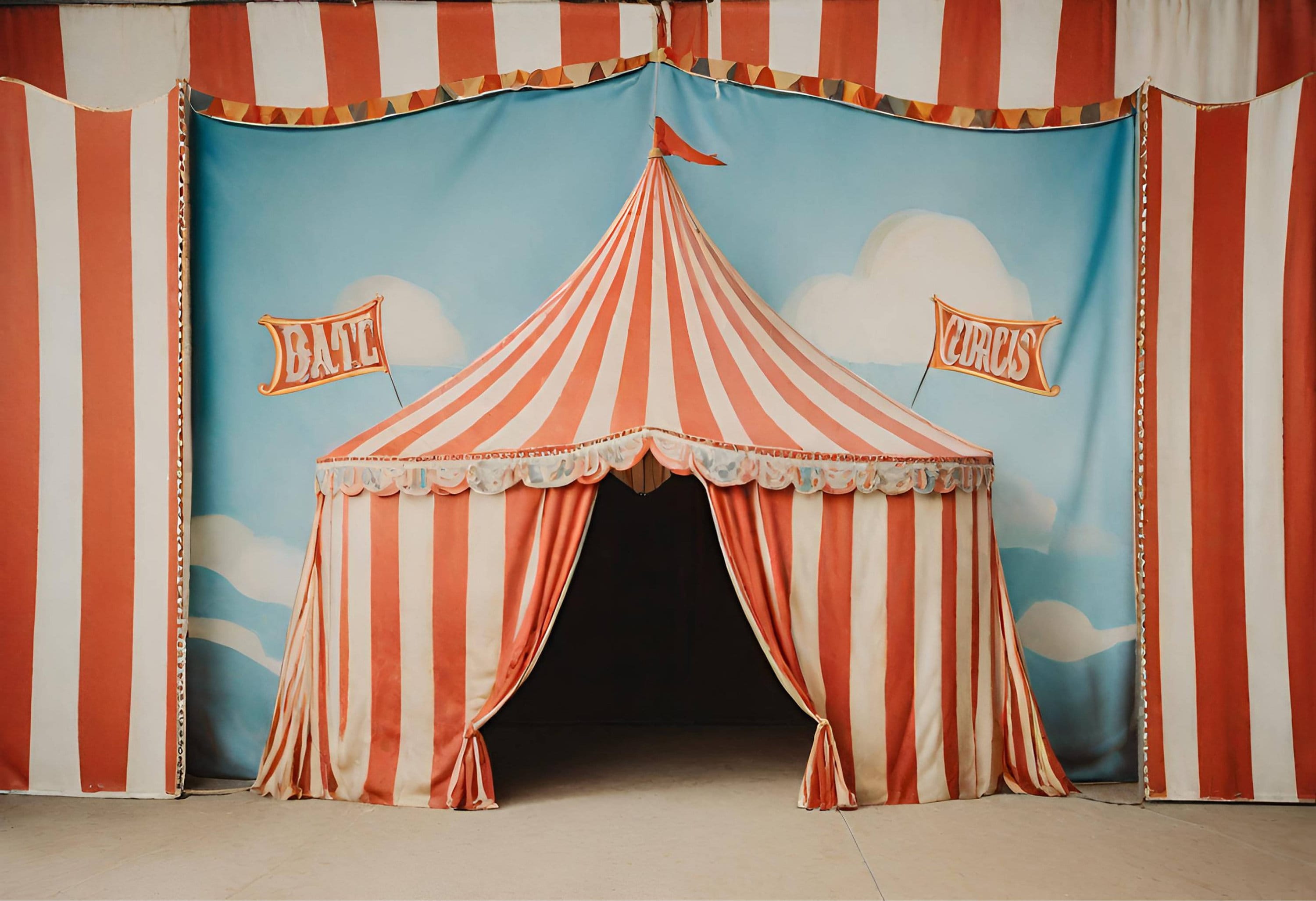 Vintage Circus Backdrop Bundle - Digital Files for Carnival Party Decor ...