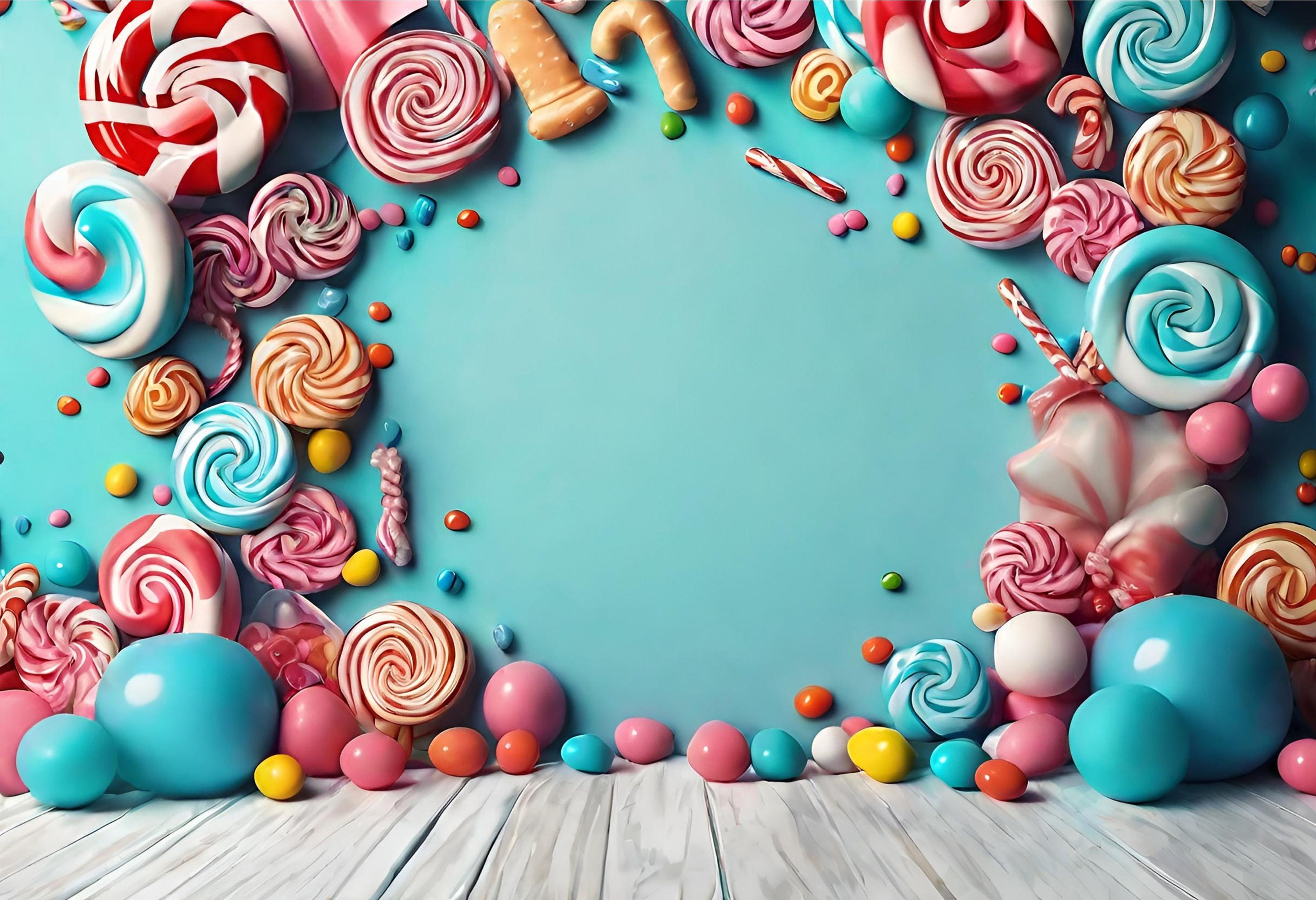 Candy Cane Wonderland Digital Backdrop Bundle - Festive Holiday ...