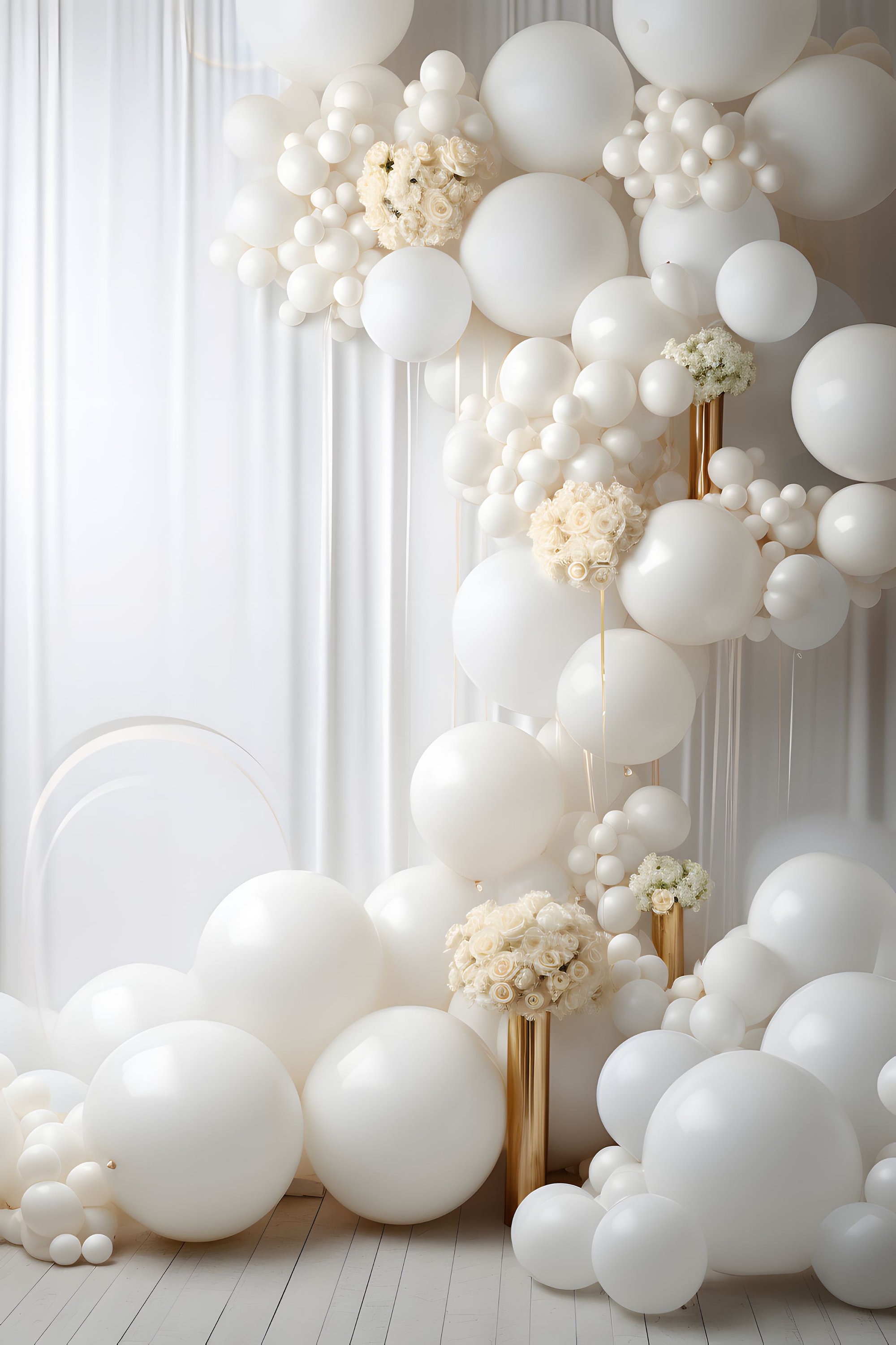 White Balloon Digital Backdrop Bundle - Perfect for Photography, Events ...