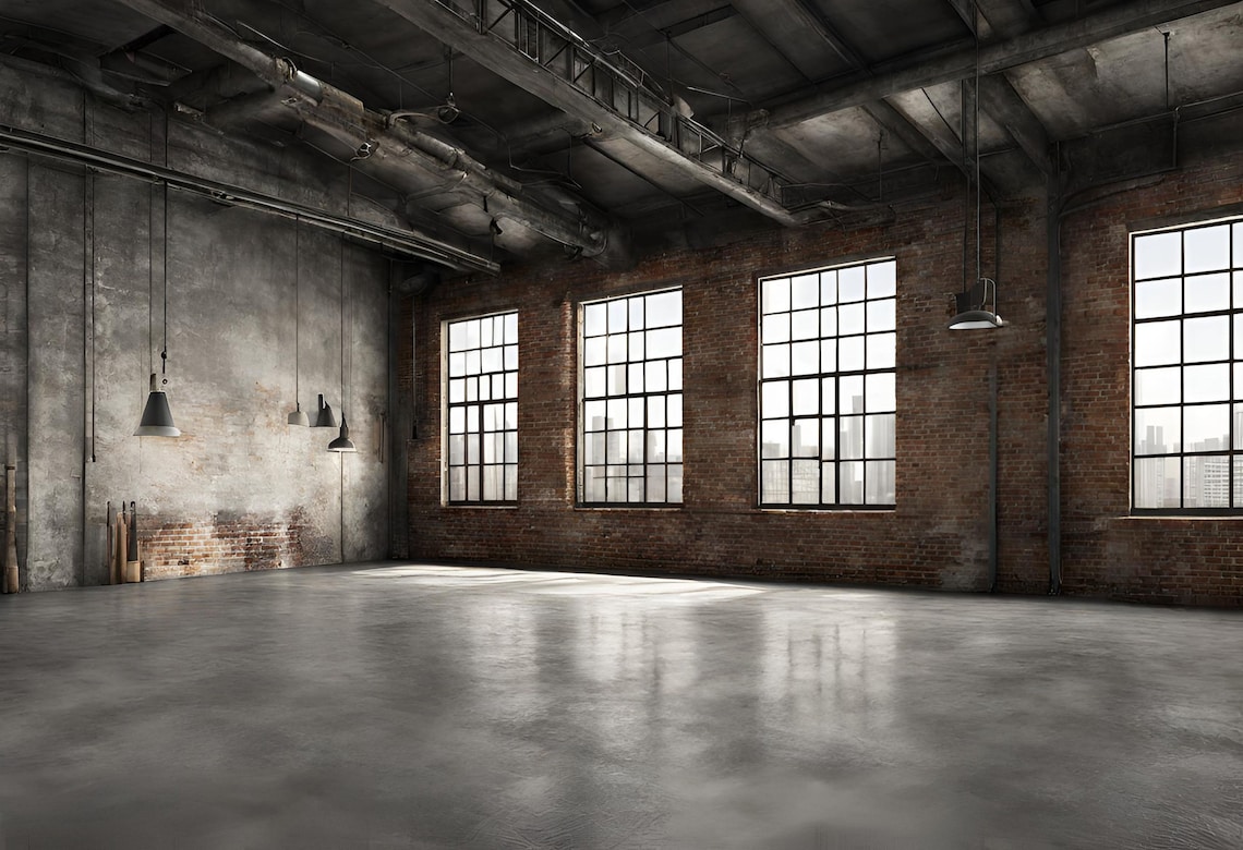 Industrial Loft Digital Backdrop Bundle - Urban Chic Decor, Instant ...