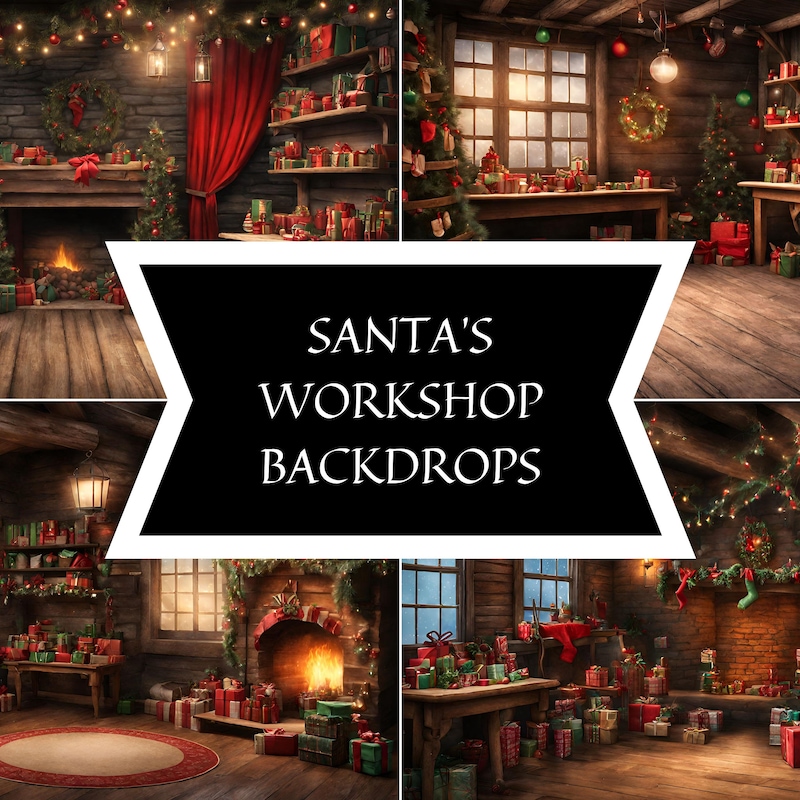 Santa Backdrop - Etsy