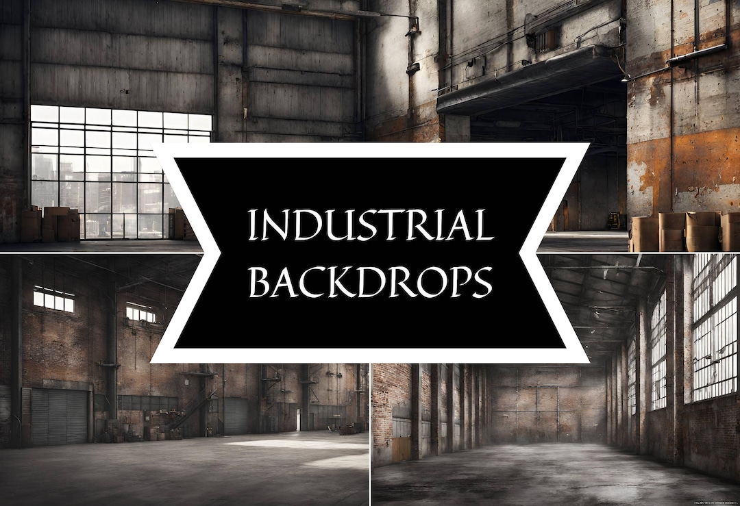 Industrial Backdrop Bundle: High-quality Digital Backgrounds for ...