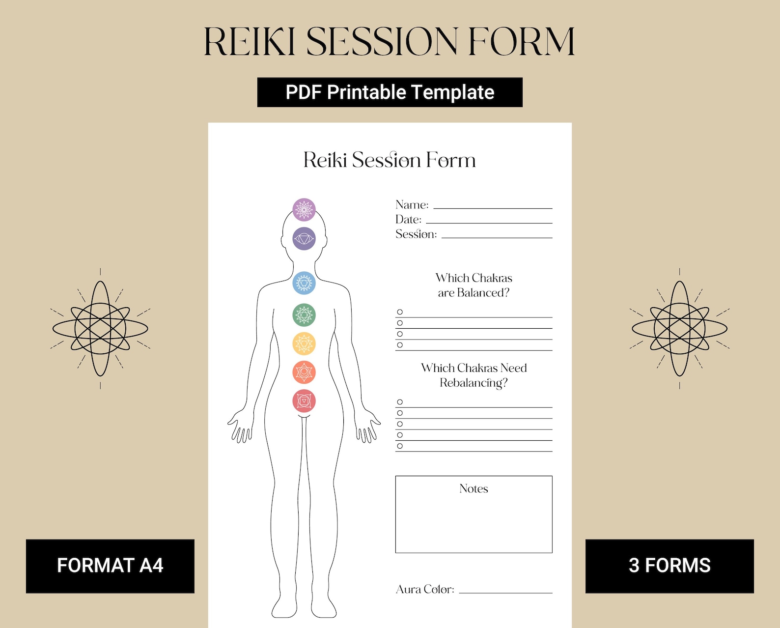 Chakra Healing Session Printable | Distance Reiki Chakra Balancing ...