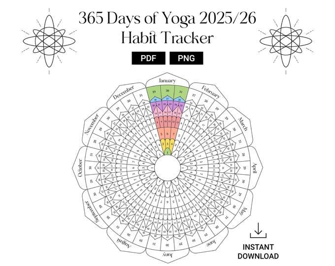 30 Day Mood Mandala Tracker Planner Sticker | Bullet Journal | Notes ...