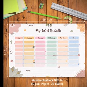 Timetable - My School Timetable - Etsy