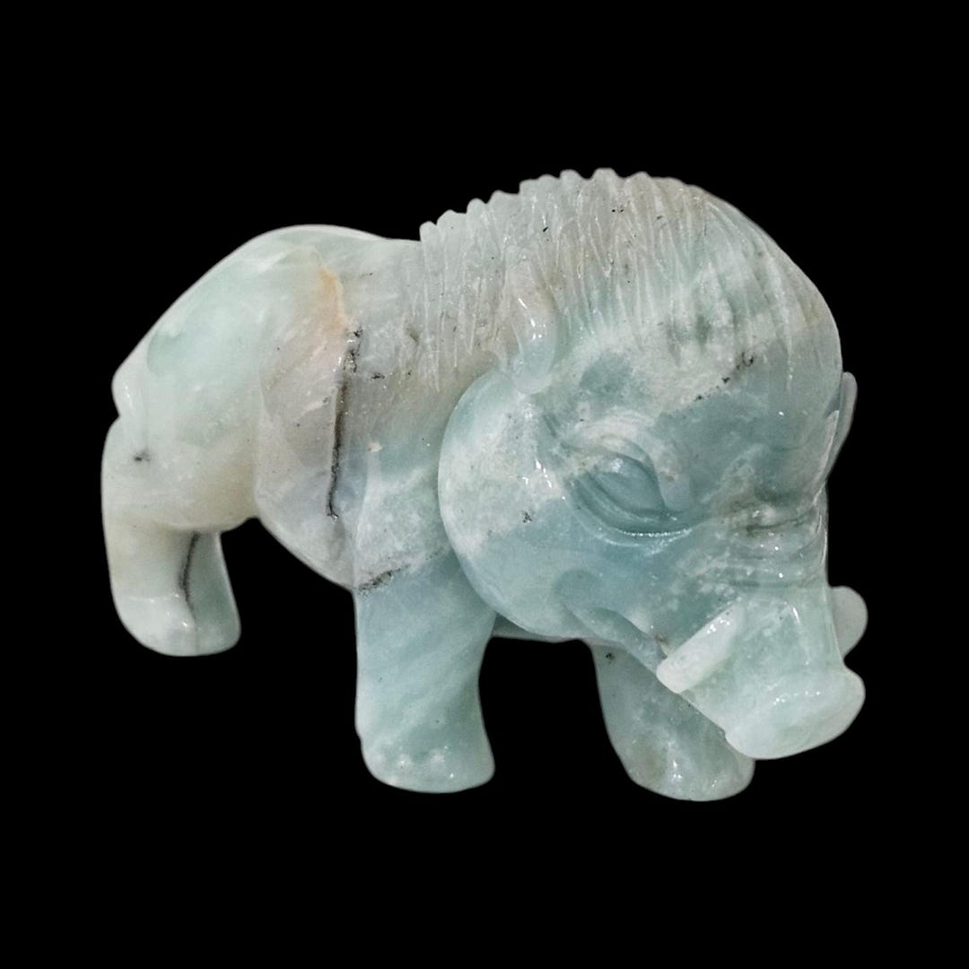 Amazonite Wild Boar Pig 2.73 Inch - Hand Carved Gemstone Sculpture - Etsy