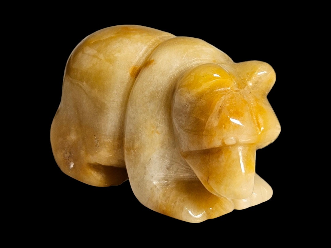 Yellow Jade Bear 2 Inch Hand Carved Gemstone Sculpture - Etsy
