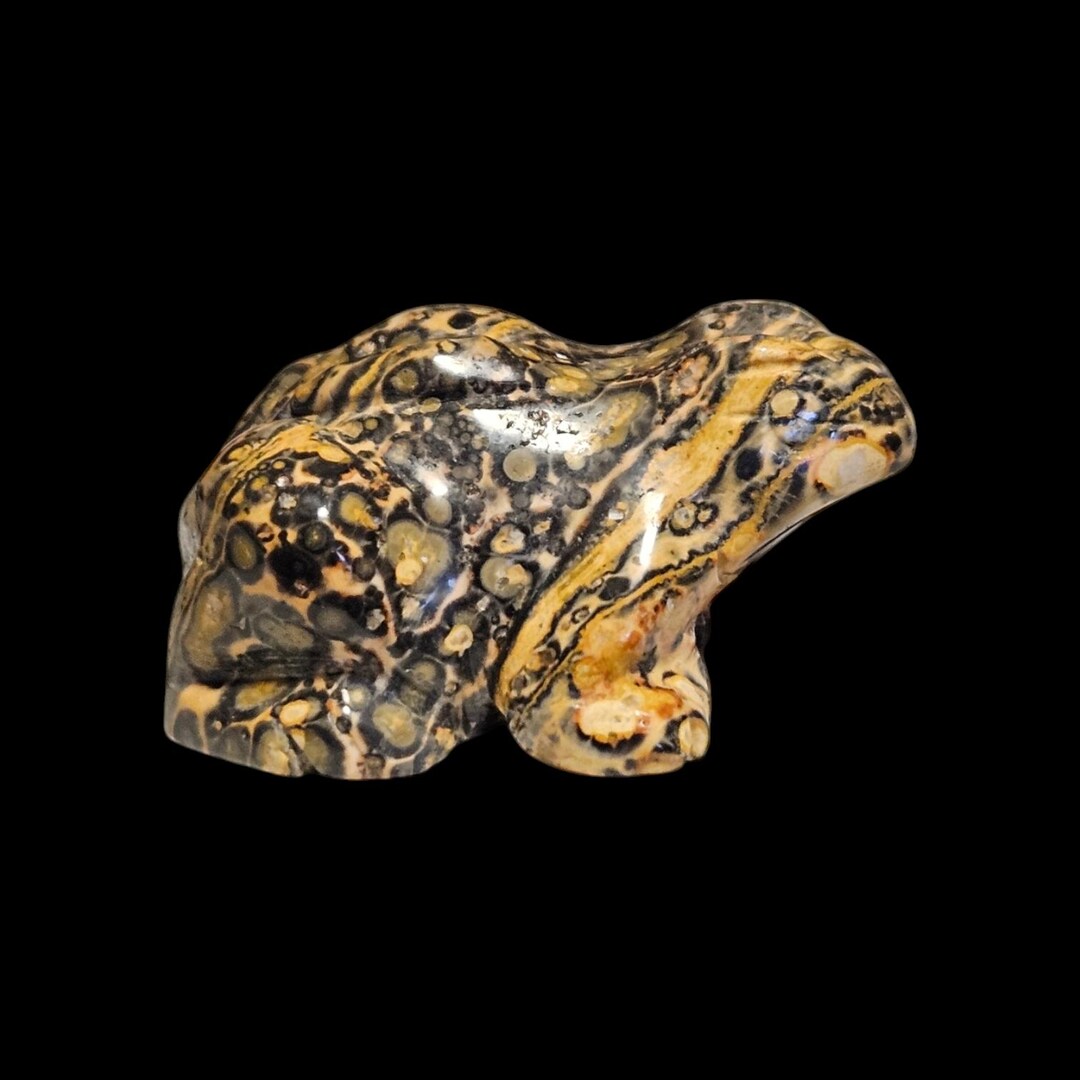 Leopard Skin Jasper Frog 2 Inch - Hand Carved Gemstone Sculpture - Etsy