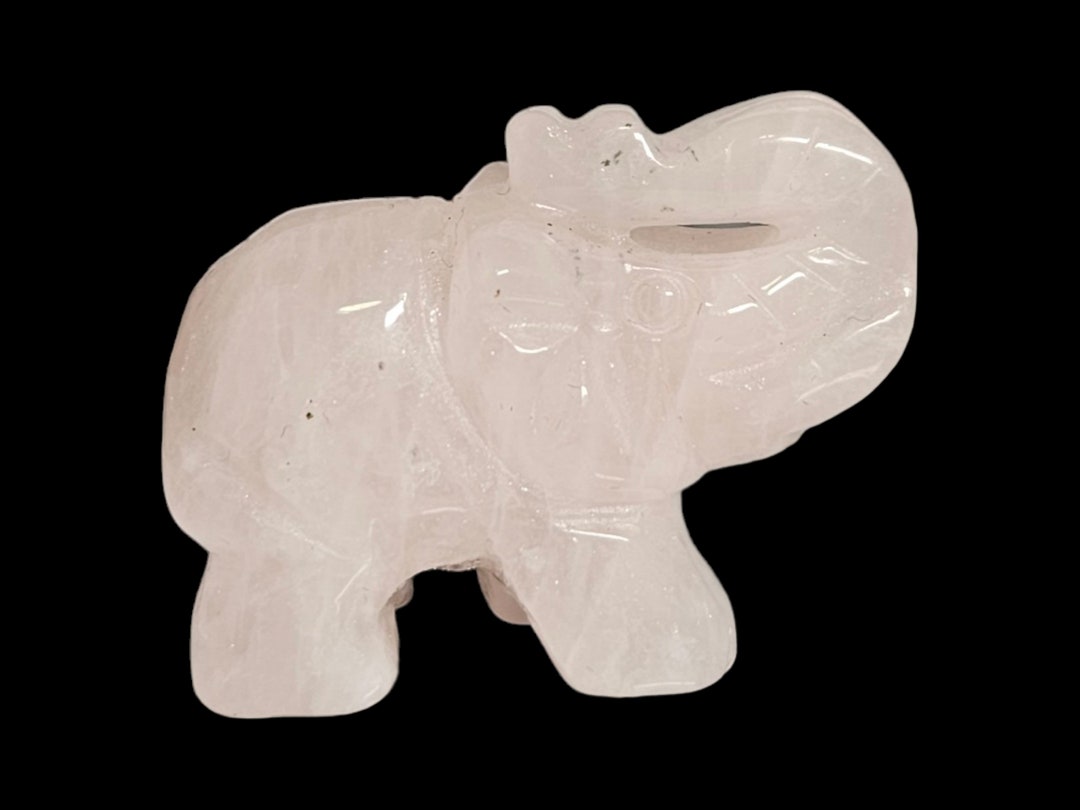 Rose Quartz Elephant 1.5 Inch Hand Carved Gemstone Sculpture - Etsy