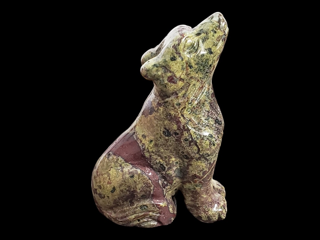 Dragon Blood Jasper Wolf 2 Inch Hand Carved Gemstone Sculpture - Etsy
