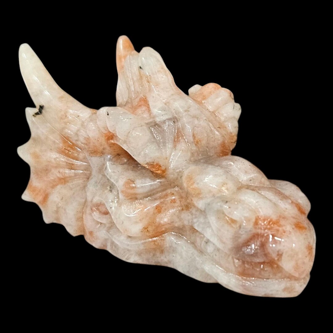 Sunstone Dragon Skull 2.5 Inch - Hand Carved Gemstone Sculpture - Etsy