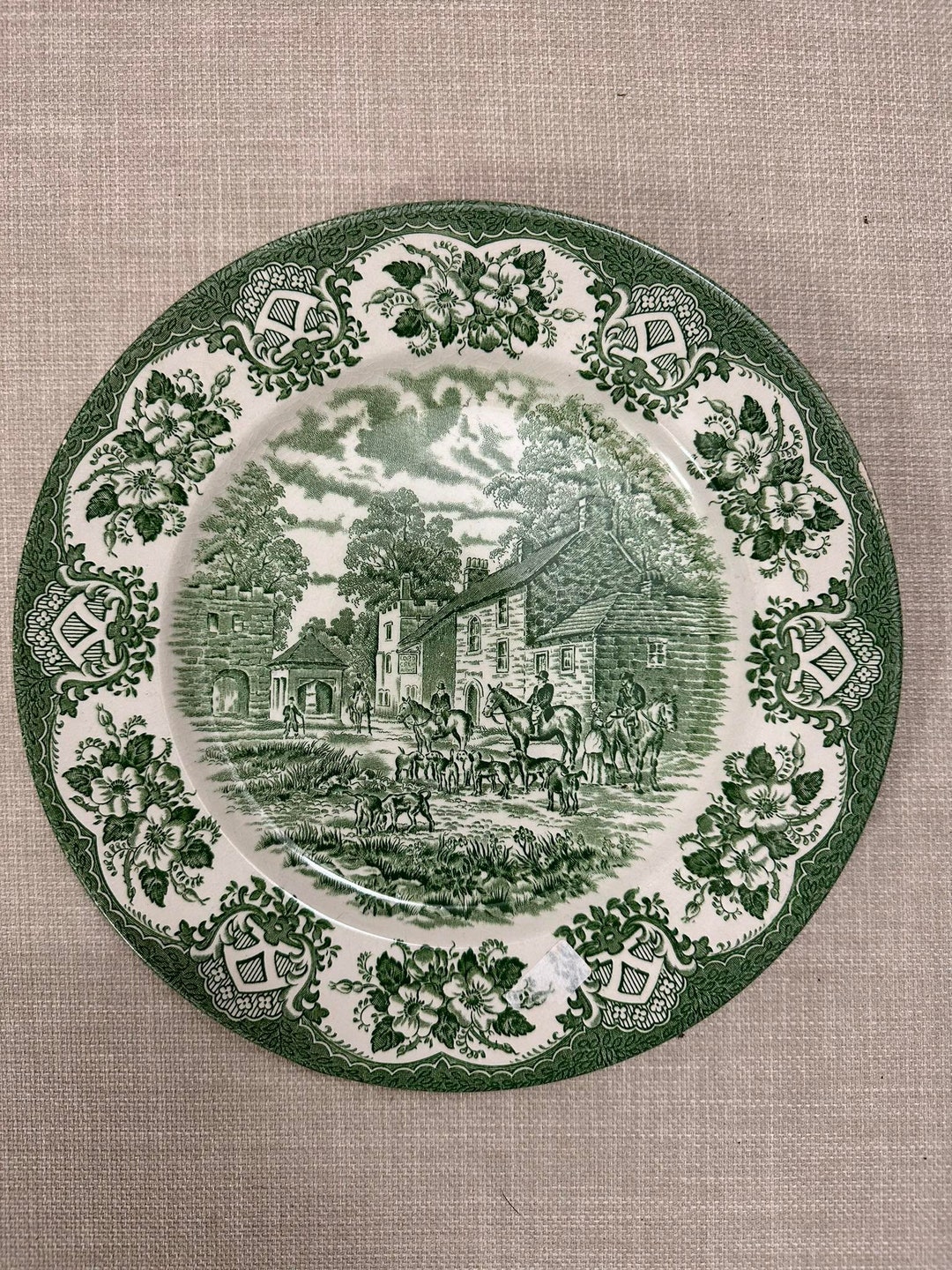English Ironstone Tableware Green and White Dinner Plates 1973 1994 - Etsy