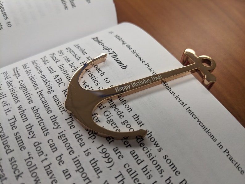 Personalized Custom Engraved Anchor Bookmarks, Bookmark Gift, Groomsman ...