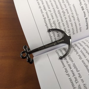 Personalized Custom Engraved Anchor Bookmarks, Bookmark Gift, Groomsman ...