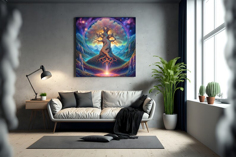 Digital Print , AI Artwork, 8k: Yggdrasil, Astral Tree - Etsy