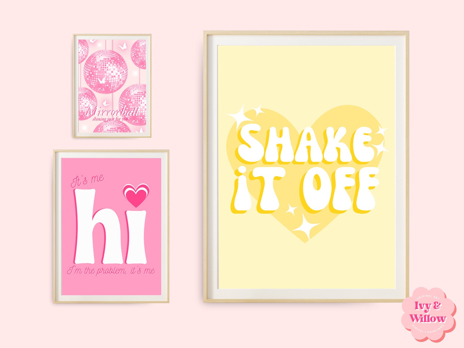 Shake It off Poster Swiftie Yellow Print Printable Wall Art Digital ...