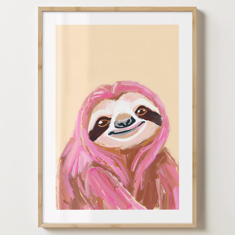 Sloth Art - Etsy