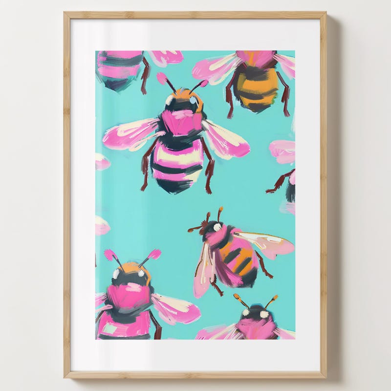 Bumble Bee Art - Etsy