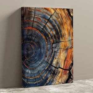 Tree Rings Canvas Print: Rustic Cabin Decor, Forest Art - Etsy