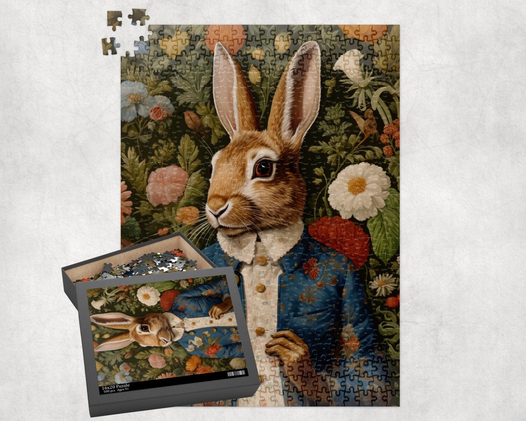 Victorian Peter the Rabbit William Morris Inspired | Cottage-core Art ...