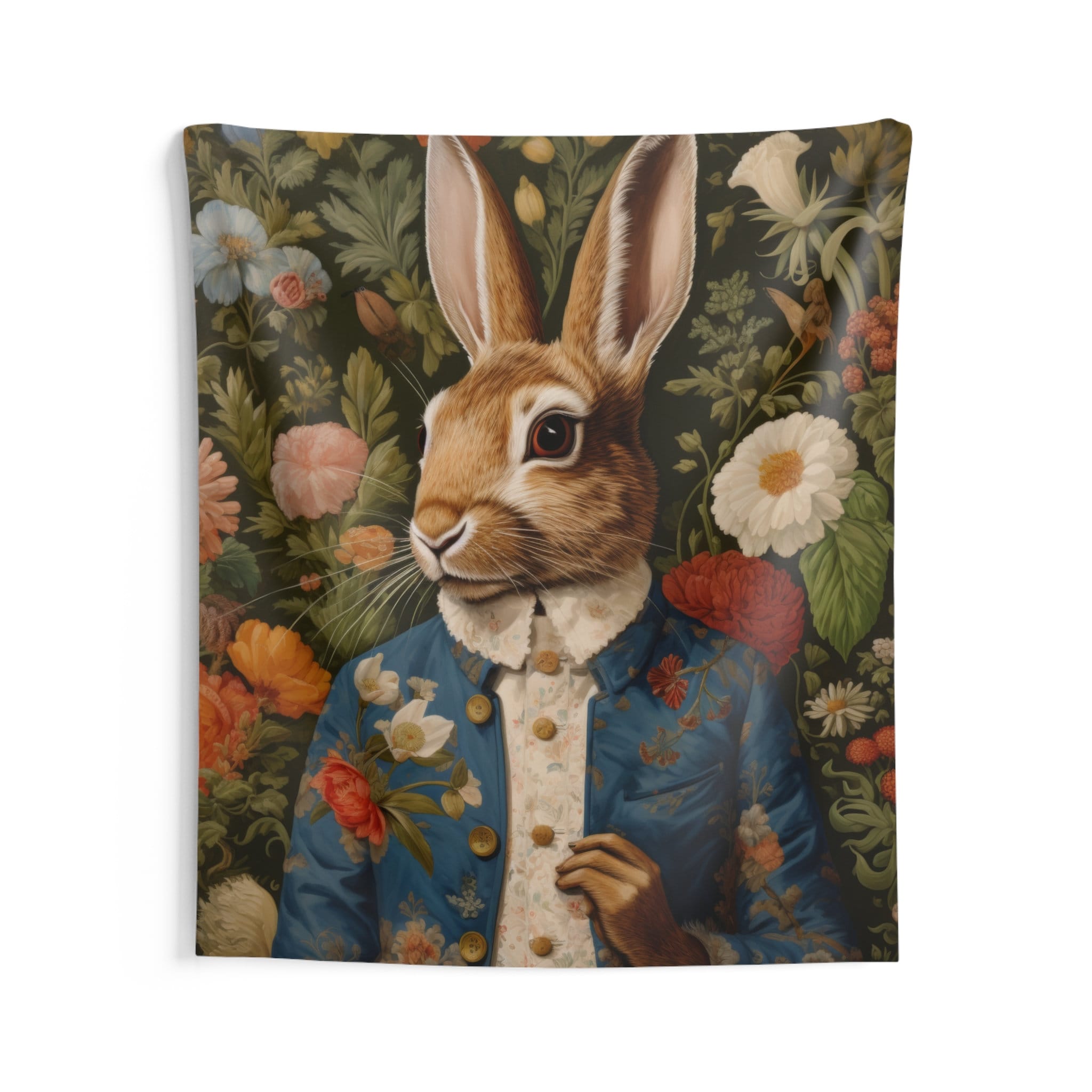 William Morris Inspired Peter the Rabbit Floral Cottagecore Indoor Wall ...