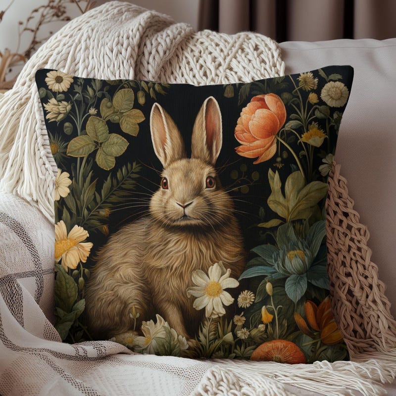Rabbit Cushion - Etsy