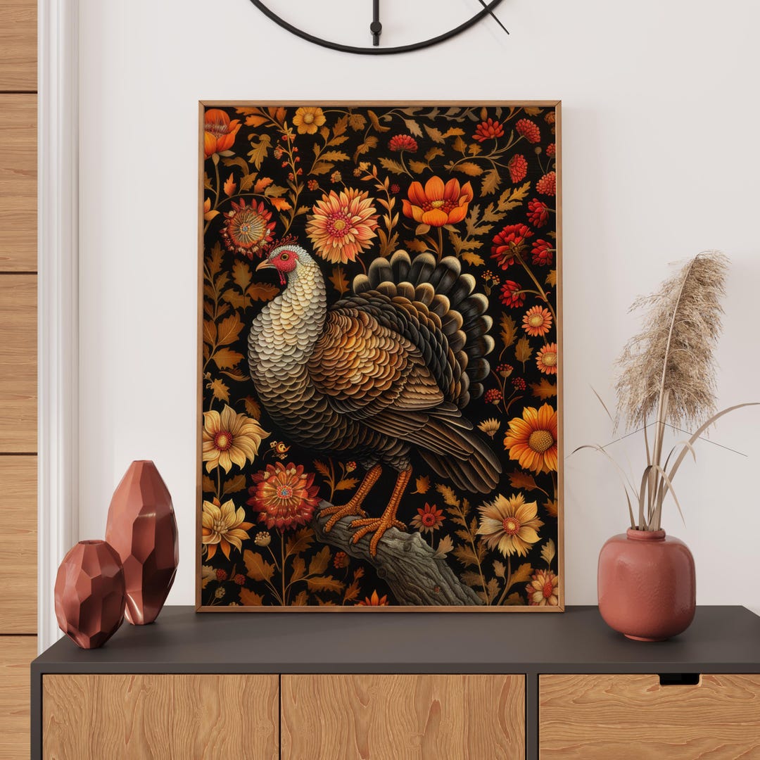 William Morris Turkey Print: Vintage Botanical Fall Decor (digital ...