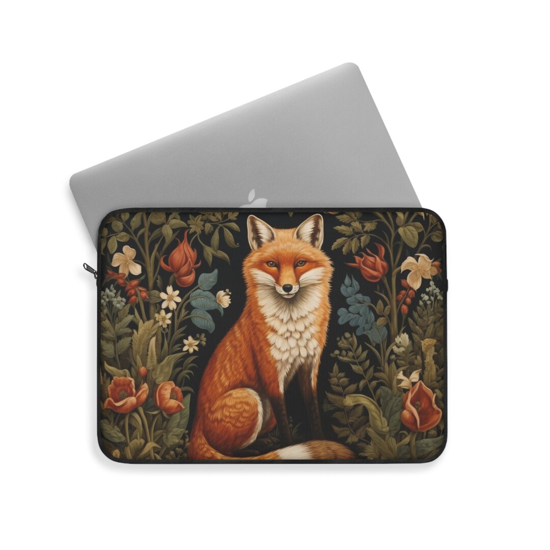 William Morris Inspired Forest Fox Laptop Sleeve Fox Neoprene Laptop ...