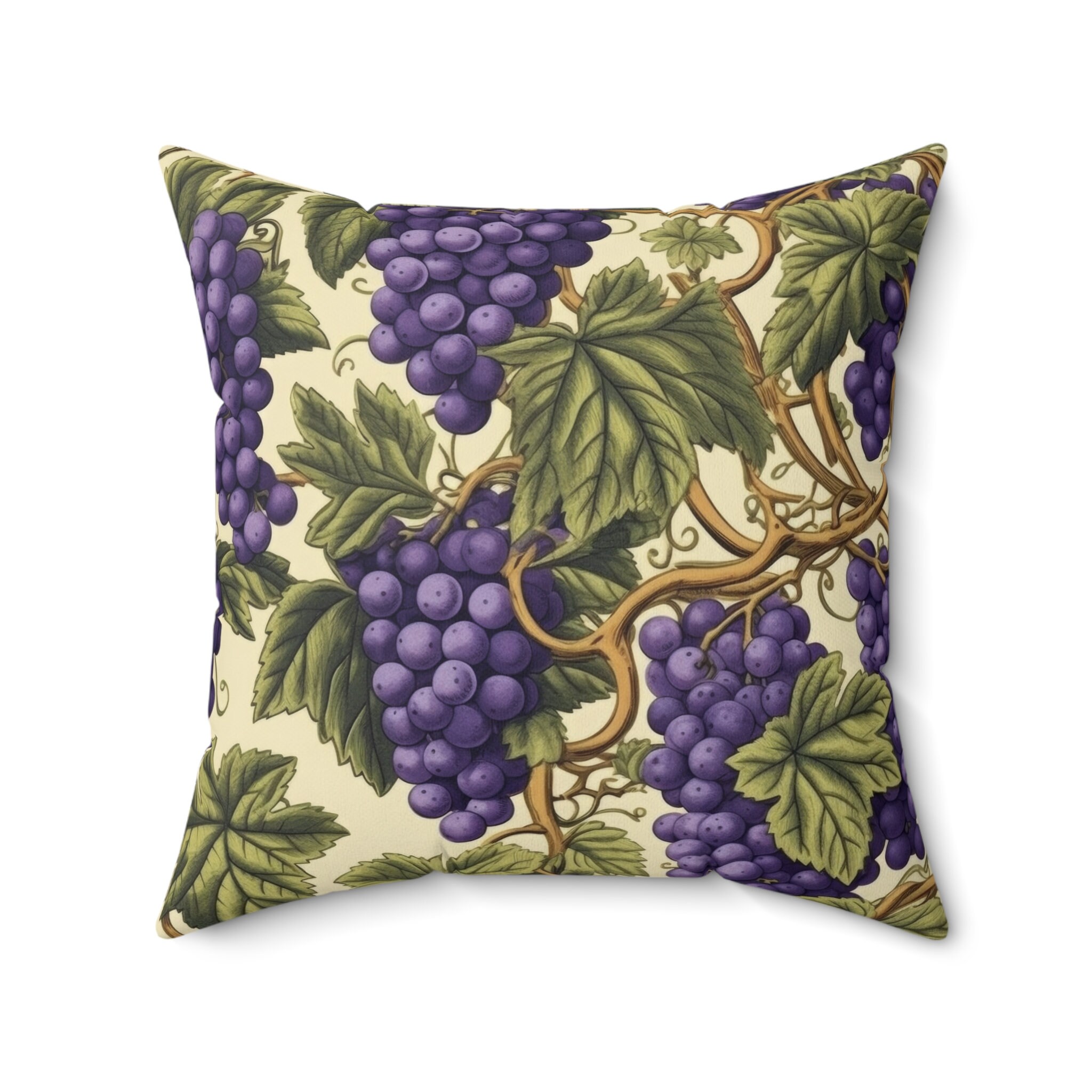 William Morris Inspired Grape Garden Decorative Pillow Cottage-core ...