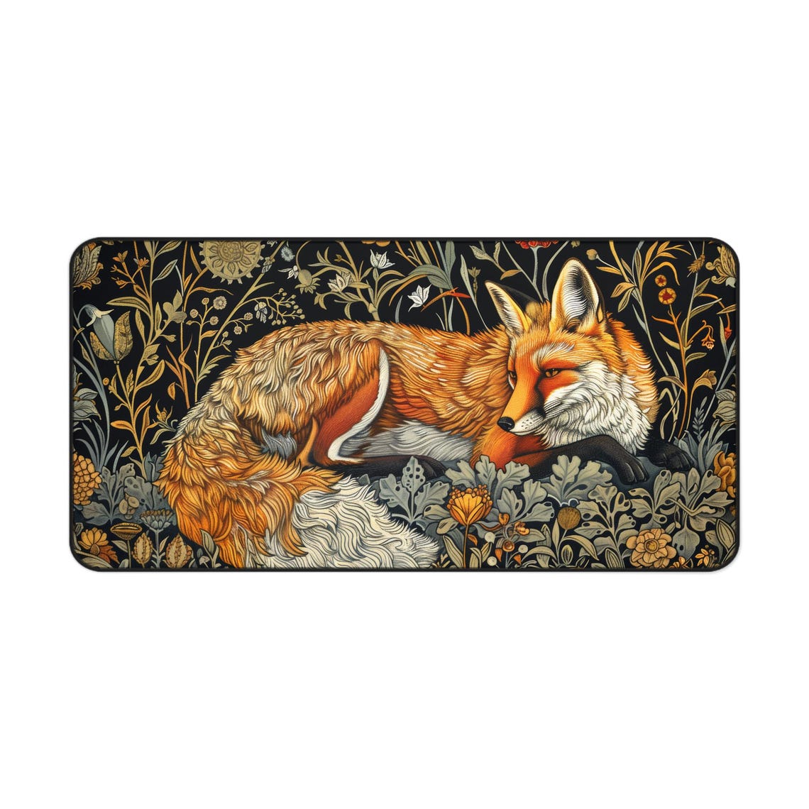 Forestcore Fox William Morris Inspired Cottagecore Desk Mat Office ...