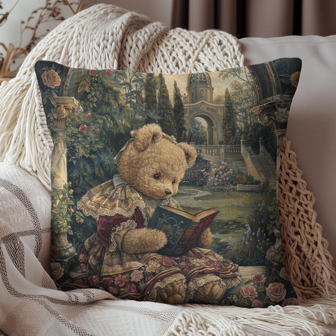 William Morris Inspired Rococo Teddy Bear Vintage Book Victorian Home ...