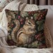 William Morris Inspired Chipmunk Pillow Cottage-core Art Nouveau Pillow ...