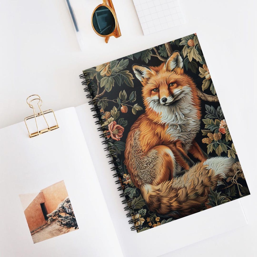 Cottagecore Notebook, Forest Fox Journal, William Morris Inspired ...