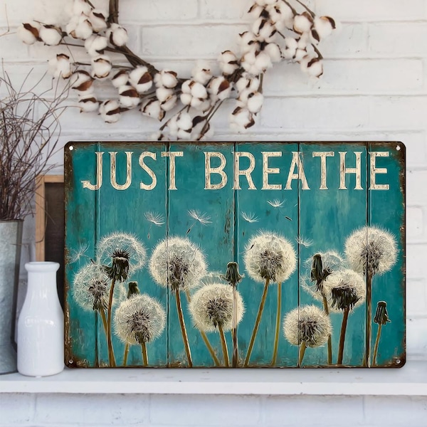 Just Breathe Sign - Etsy