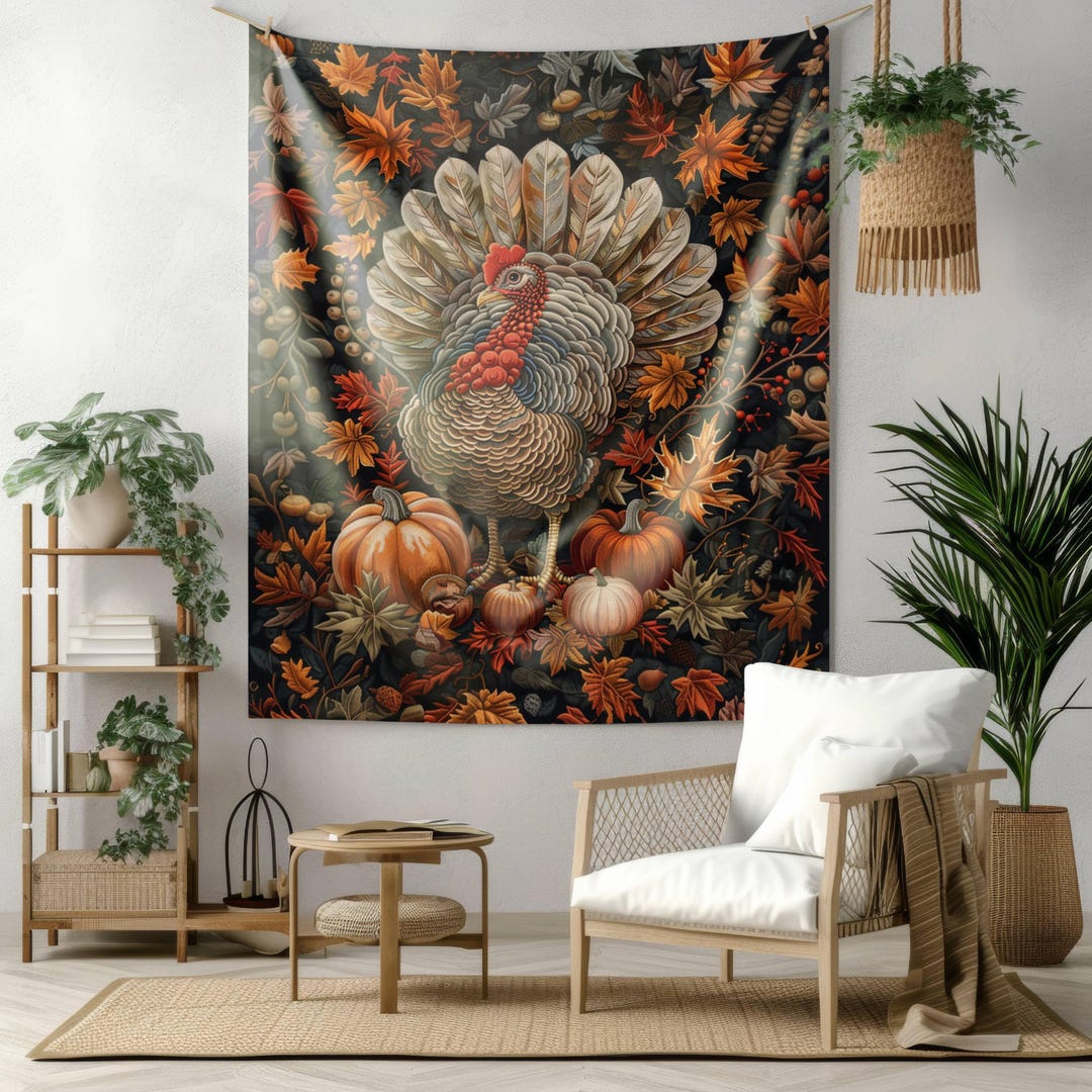 William Morris Turkey Tapestry: Art Deco Fall Home Decor - Etsy