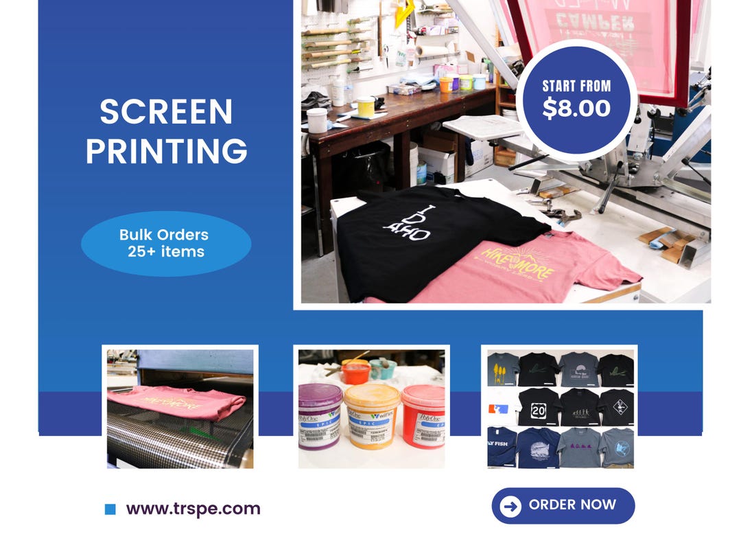 Custom Screen Printed Next Level 6210 Shirts: Bulk Orders 25+ - Etsy