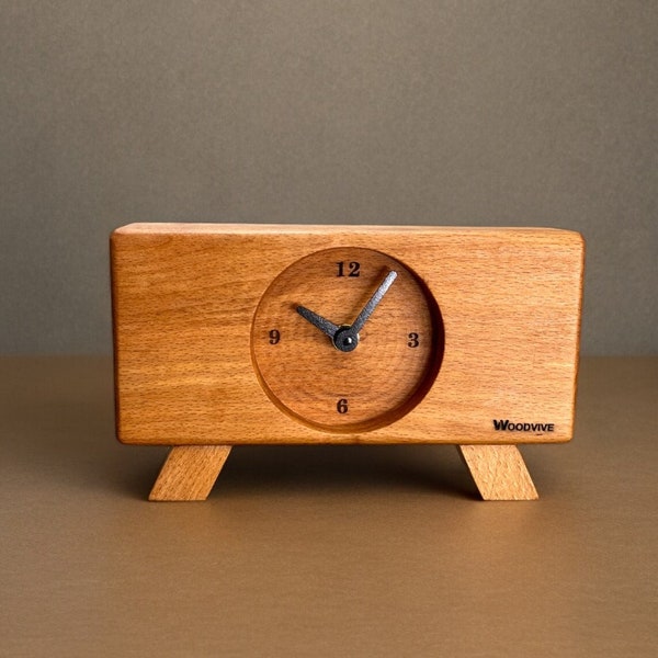 Wooden Desk Clock - Etsy UK