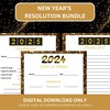 Printable New Years | 2024 Year in Review | 2025 Resolutions Printable ...