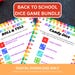 Printable Back to School Game | Roll and Tell Dice Game | Candy Dice ...