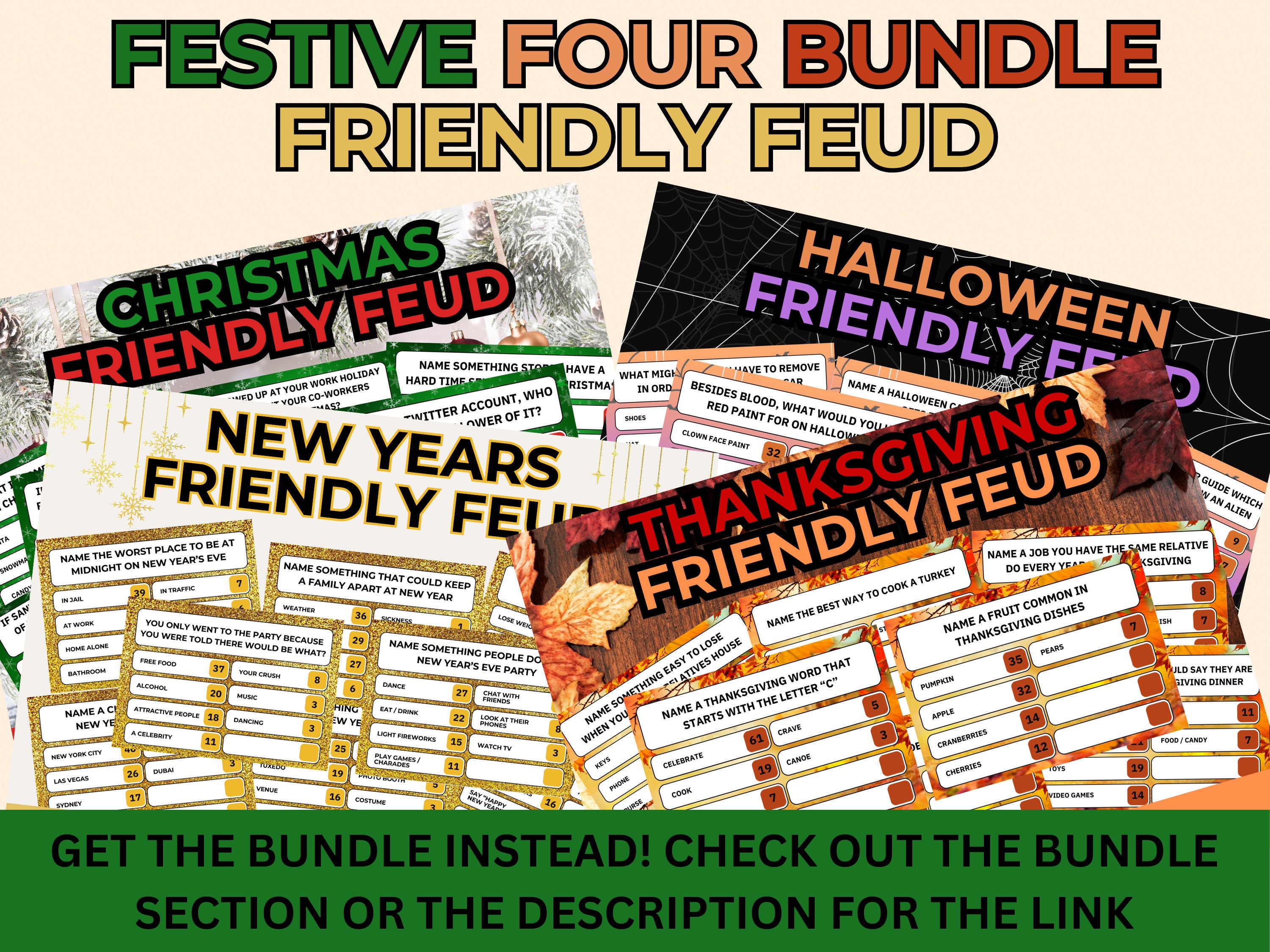 Printable New Years Friendly Feud Game | New Years Party Game Printable ...
