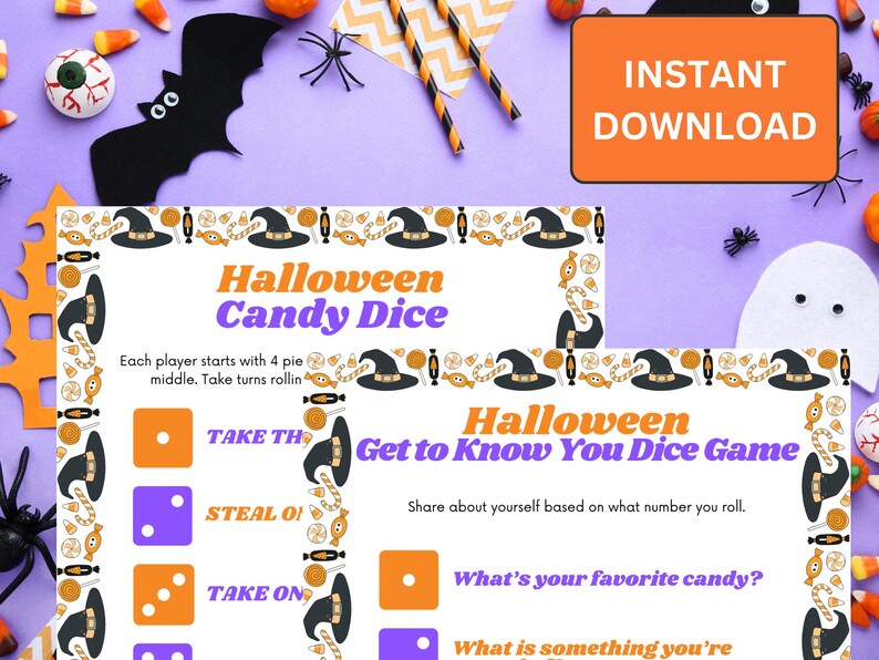 Halloween Dice Game | Printable Halloween Games | Party Games ...