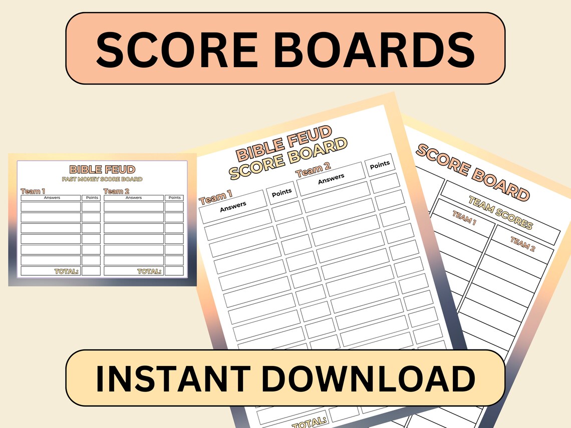 Printable Bible Feud Game | Bible Family Feud Game Show | Church Family ...