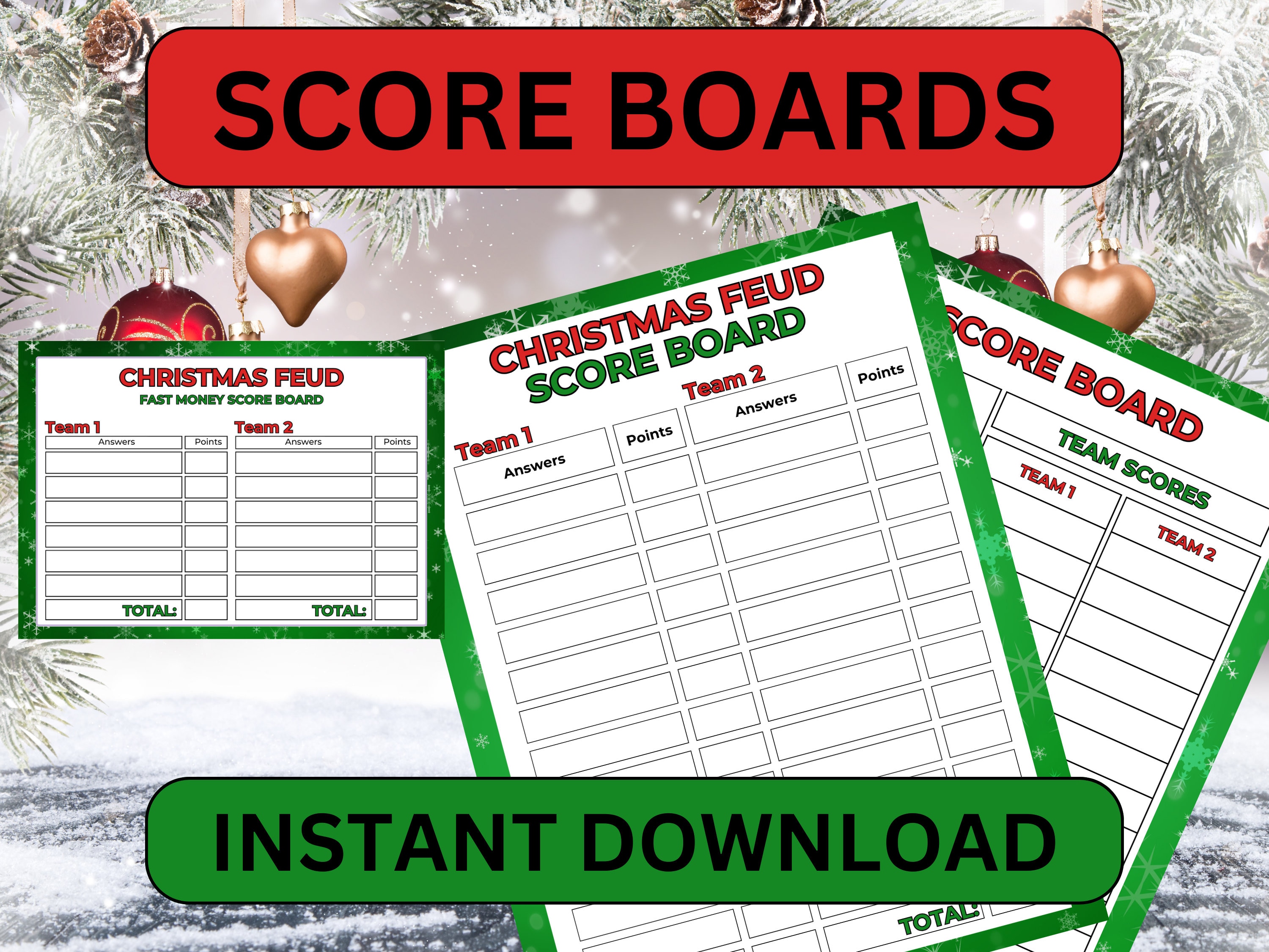 Printable Christmas Friendly Feud Game | Christmas Party Game Printable ...