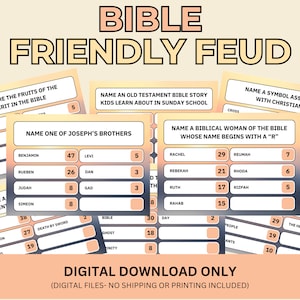 Printable Bible Feud Game | Bible Family Feud Game Show | Church Family ...