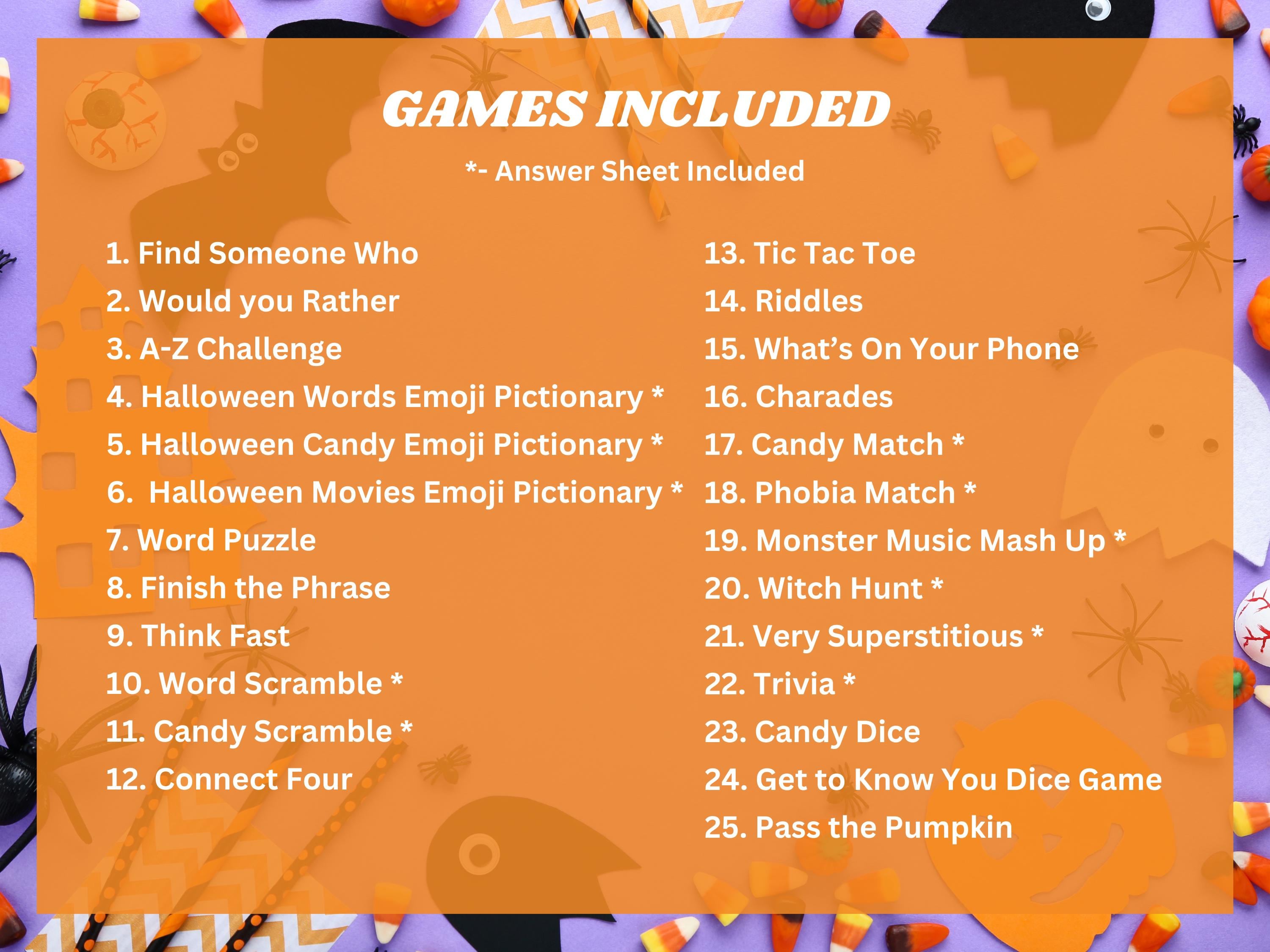 Halloween Games | Printable Games | Halloween Game Bundle | Halloween ...